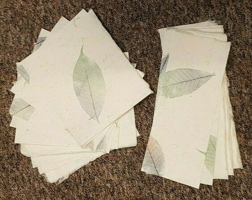 Handmade Mulberry Paper 10 sheets art/craft/decoupage/leaf wrap scrapb ...